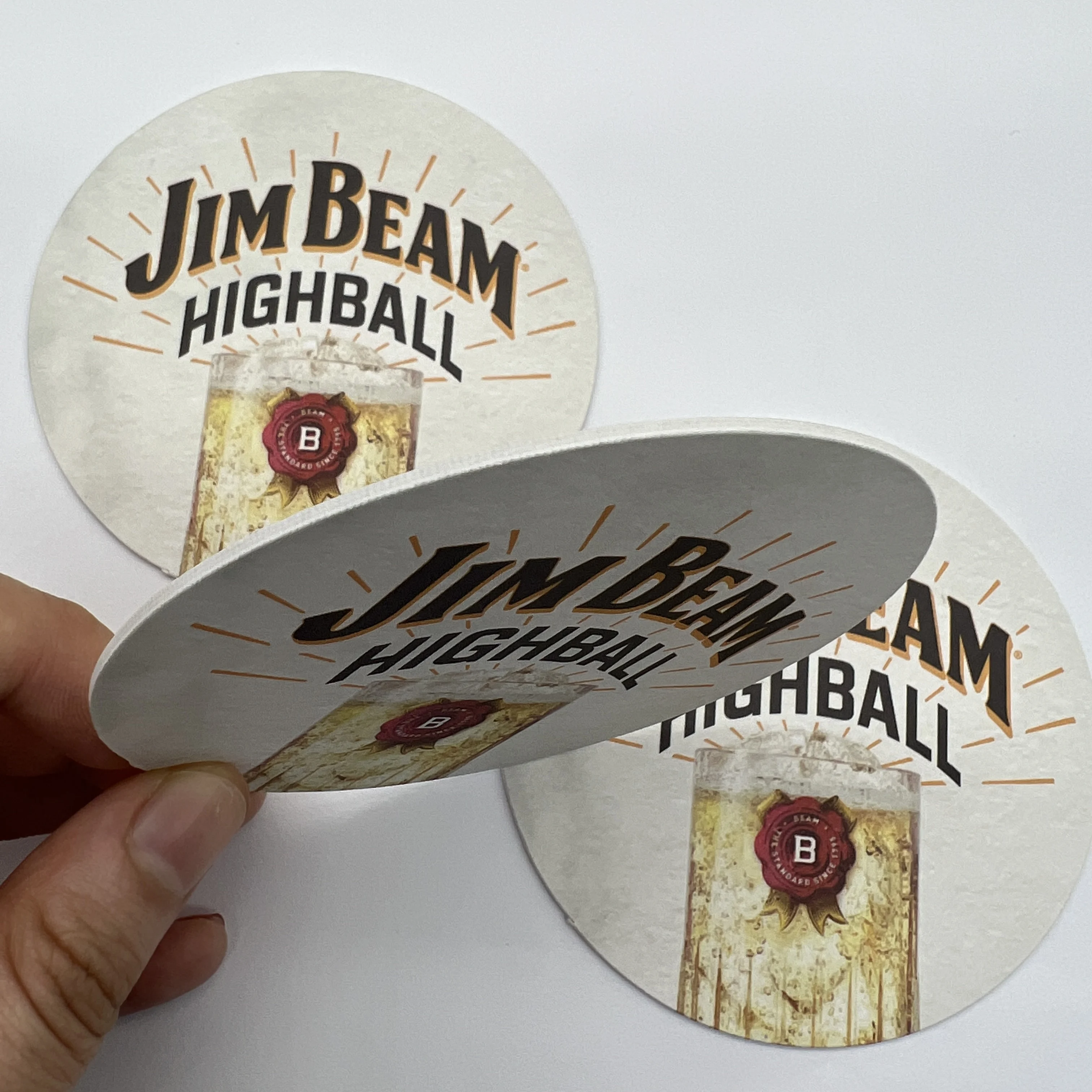 Custom Logo Paper Printed Cup Mat Round Coaster Beer