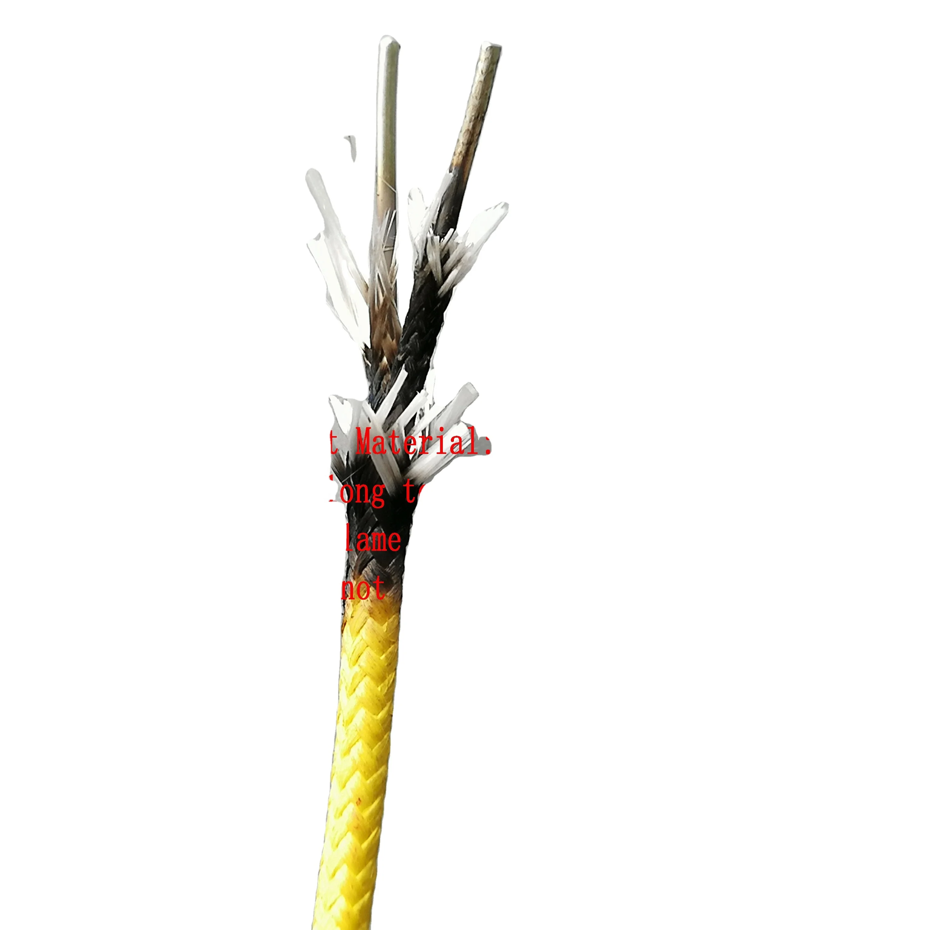 20AWG 1000C Silica Fiber Insulated Thermocouple Cable Type K Wire KX-SV ...