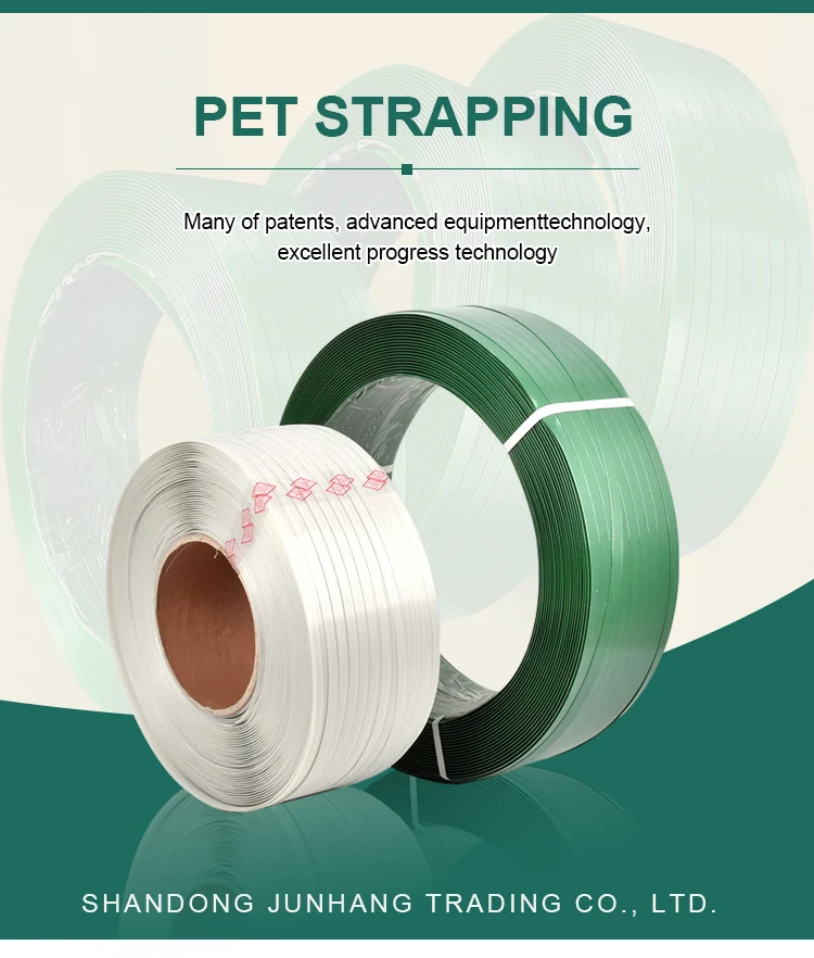 Manual Strapping Green Color Smooth With Embossed Polyester Strapping ...