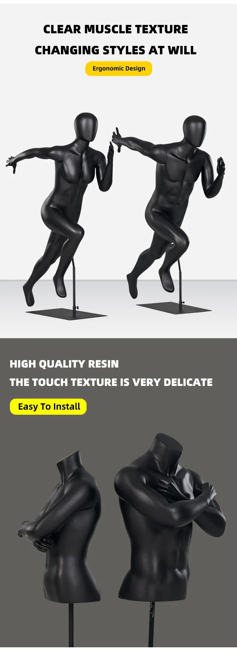 Hexing Mannequins - Versatile Display Solutions for Men