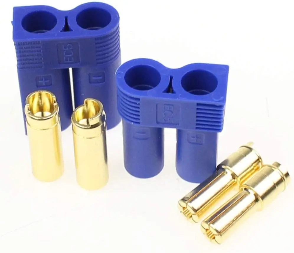 10 Pairs Ec5 Connector Plug Adapter Male Female 5.0mm Gold Bullet Plug ...