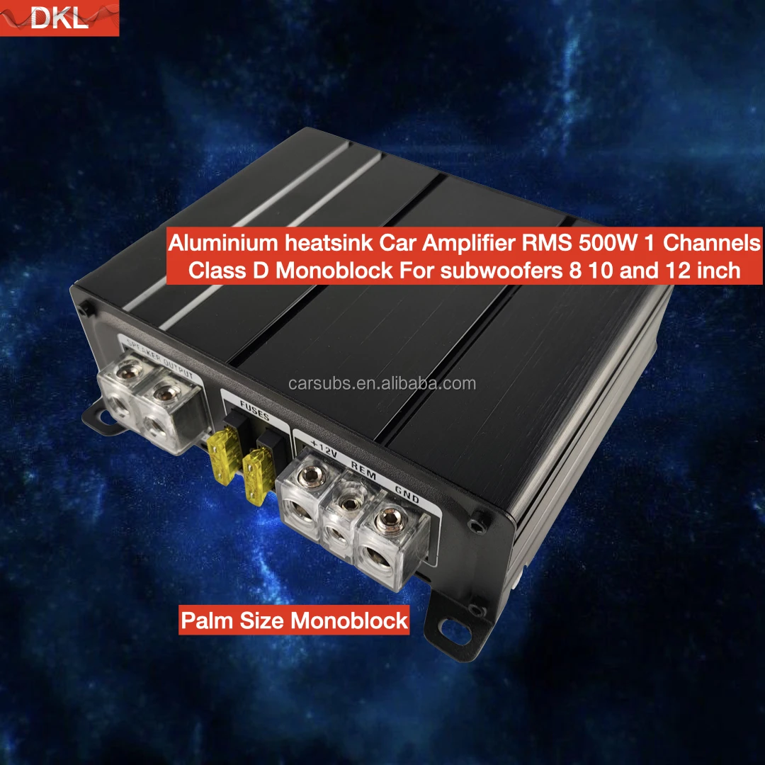 Car Active Subwoofer Box Amplifier Mono Rms 500w Bass Amp Peak 1000w Class D Car Amplifier ...