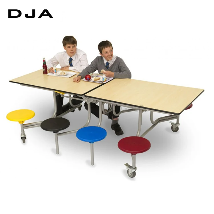 10 Year Warranty Waterproof 8 Seater School Canteen Folding Dining ...