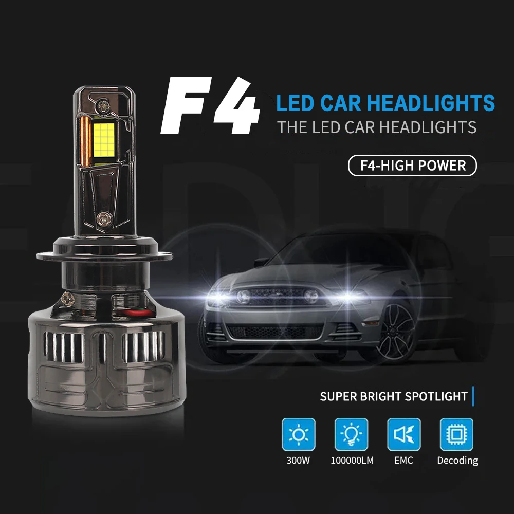 F4 Super Bright 300W 100000LM Auto Car Led Lights - Universal Fitment