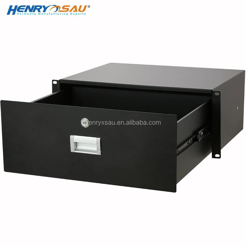 350mm Depth Network Rackmount Cctv Dvr Control Steel Drawer 4u Rack ...