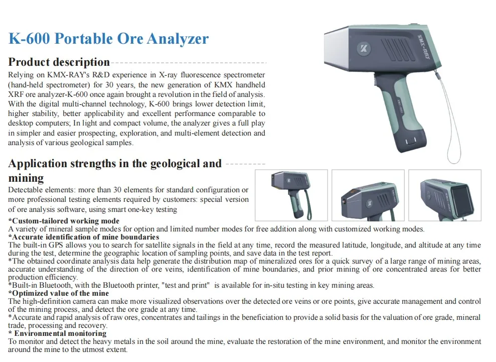Handheld XRF Analyzer Iron Ores Testing Equipment Portable Handheld Xrf ...