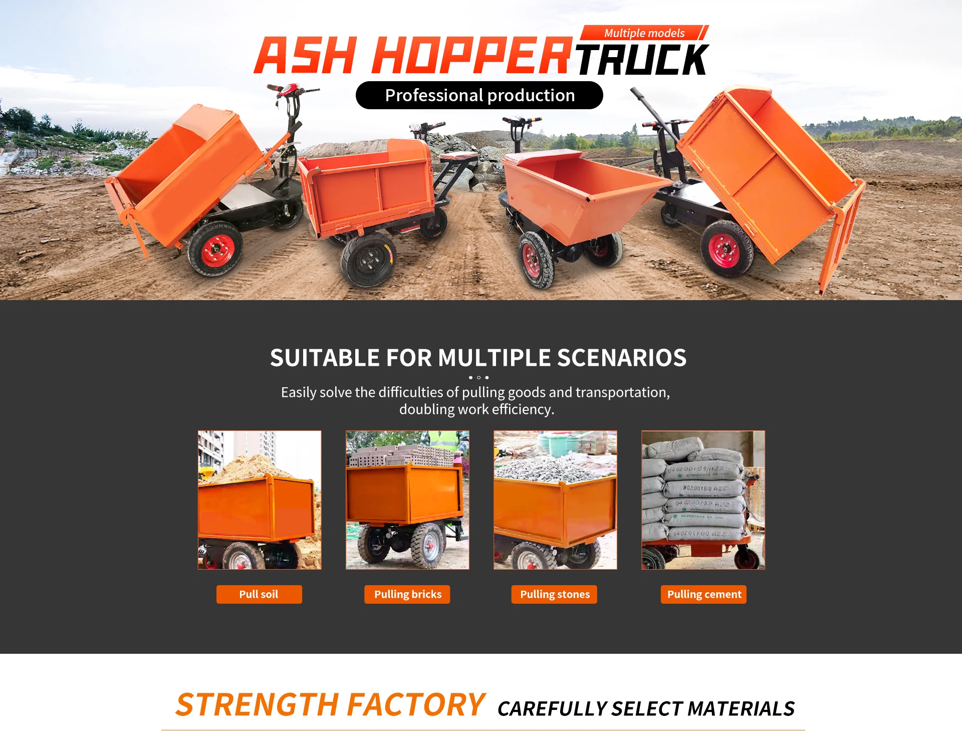 Dipper Truck Flatbed Truck Electric Dump Truck Construction Site ...