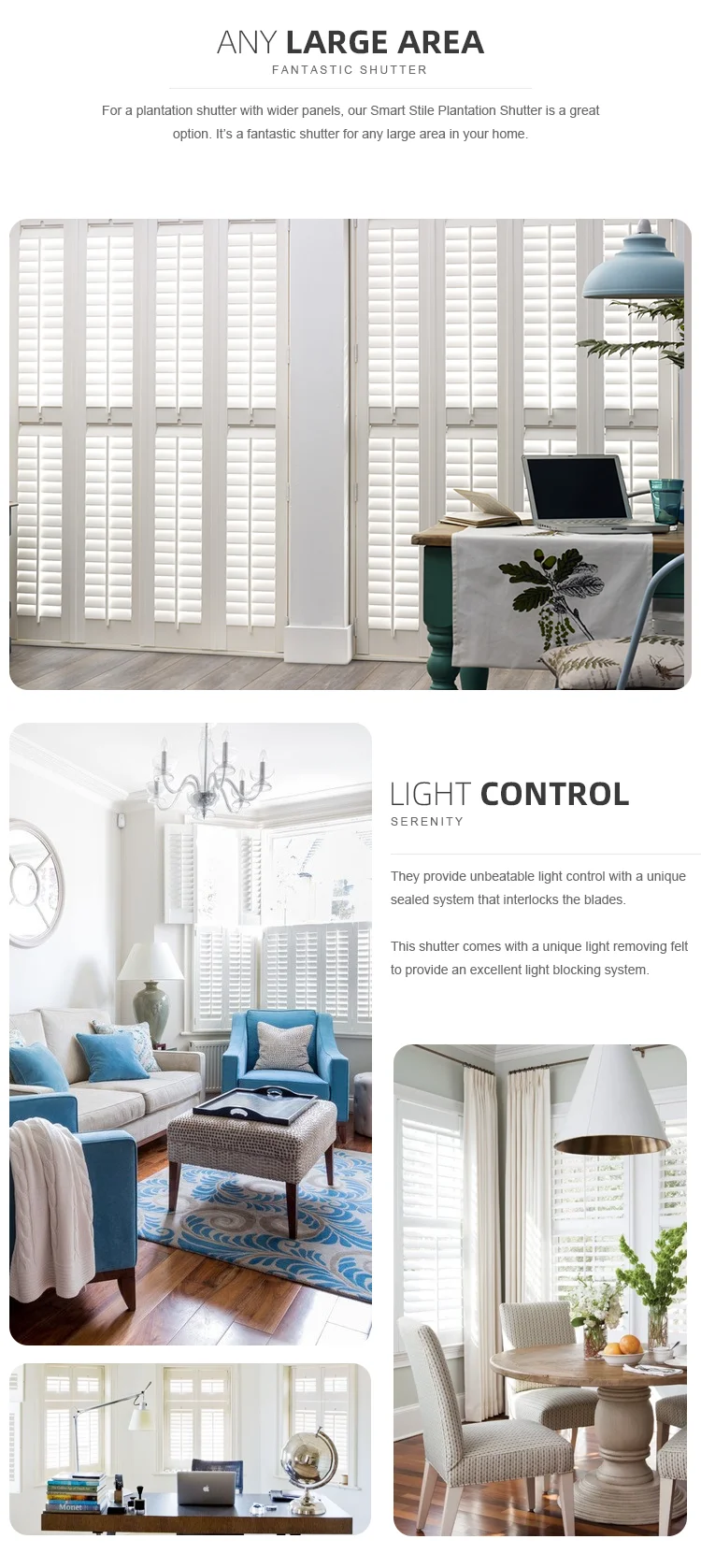 Factory Custom Made Solid Wood Shutter Plantation Shutter Blinds ...