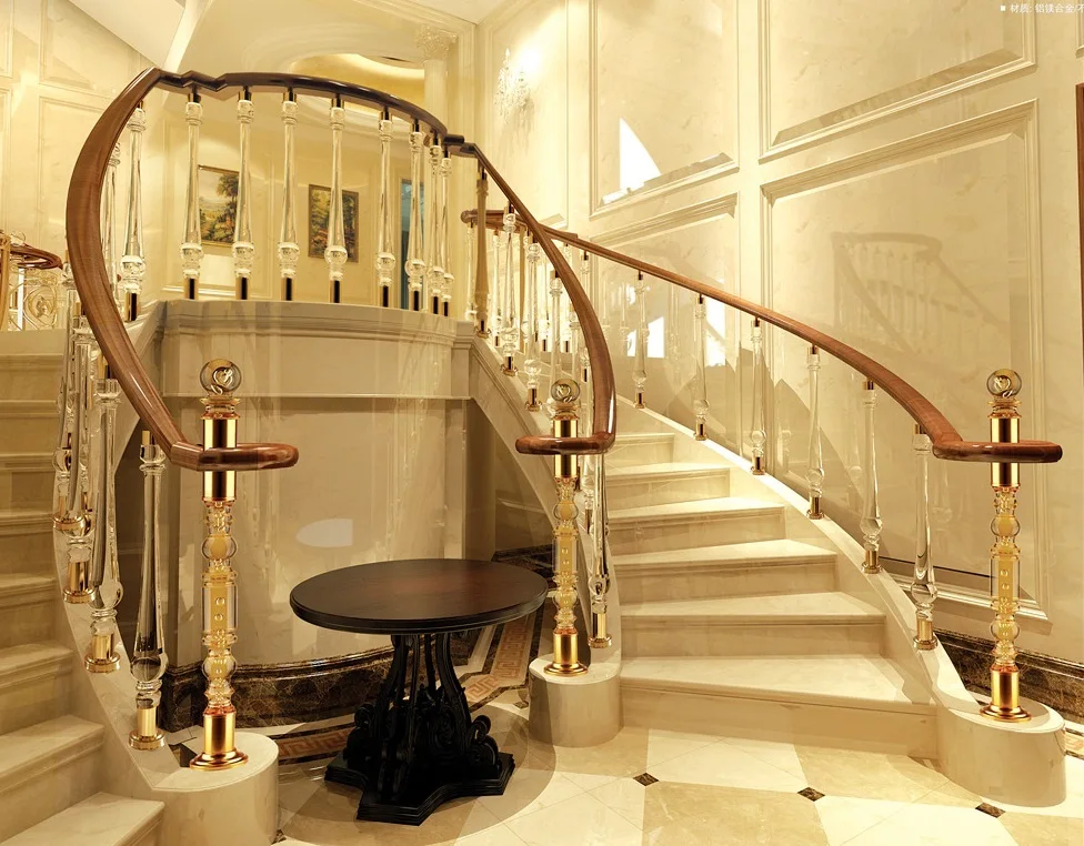 Taka Modern Design Acrylic Railing Handrail Balustrade Crystal Acrylic ...