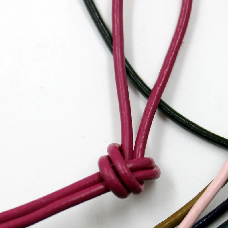 Wholesale 3mm Colorful Genuine Leather Cord Round Ox Warble For ...
