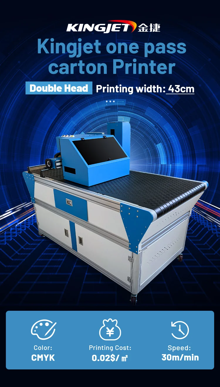 Dual Head One Pass Digital Carton Package Printer - High Productivity