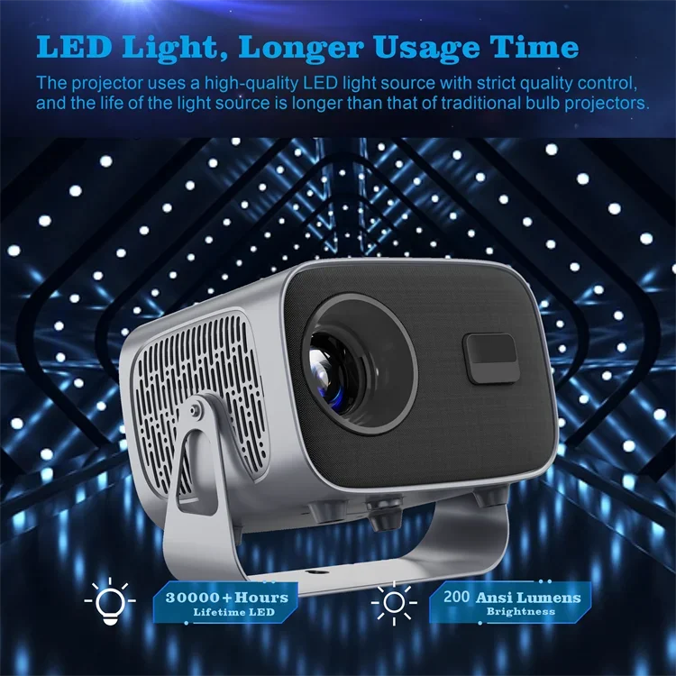 A10 Android 11 Smart LED Portable Projector with 5G Dual Wifi