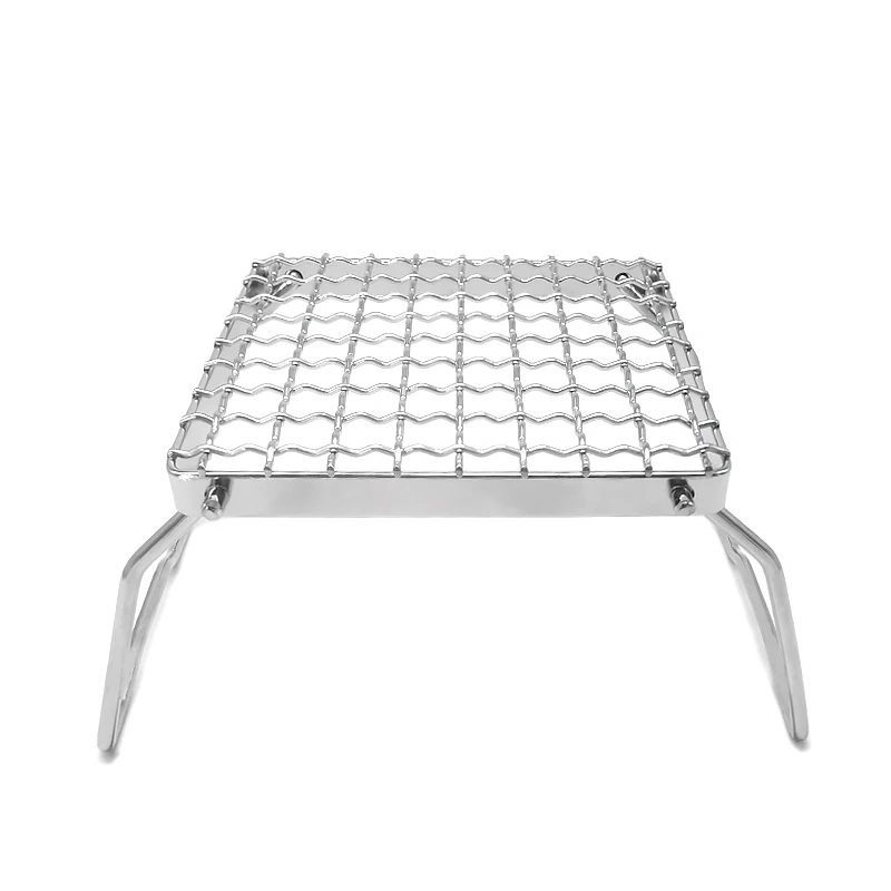 Mini Portable BBQ Grill Rack Stainless Steel Folding Barbecue Rack ...