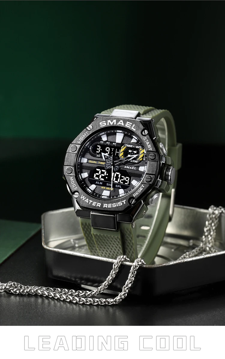 SMAEL 8066 Digital Sport Watch for Men - Colorful Dual Time Wrist Watch ...
