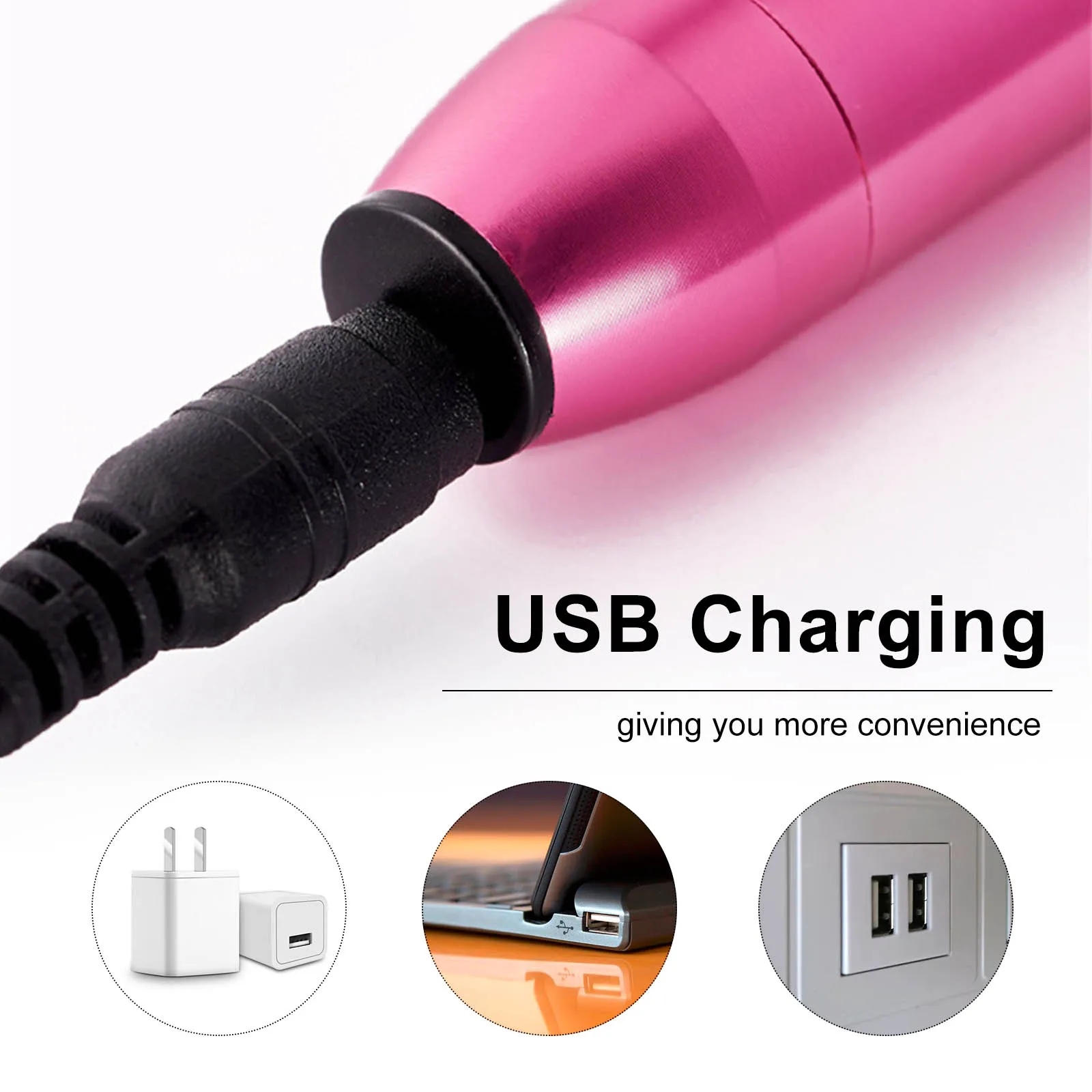 Trendy Portable Beauty Personal Salon Care Nail File Pen Handpiece Home ...
