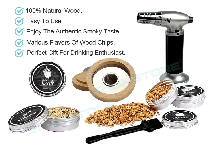 Luxury Wooden Cocktail Smoker Kit - Unique Aroma Experience