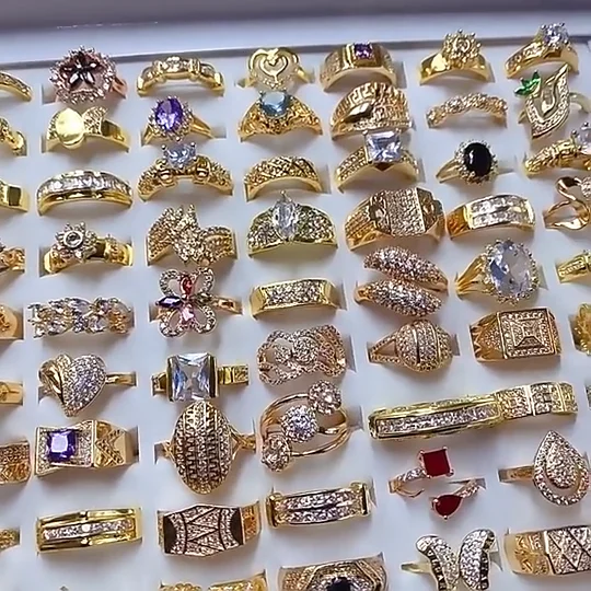 High Quality Wedding Ring Saudi Arabia Lady Ring Luxury Zircon Jewelry ...