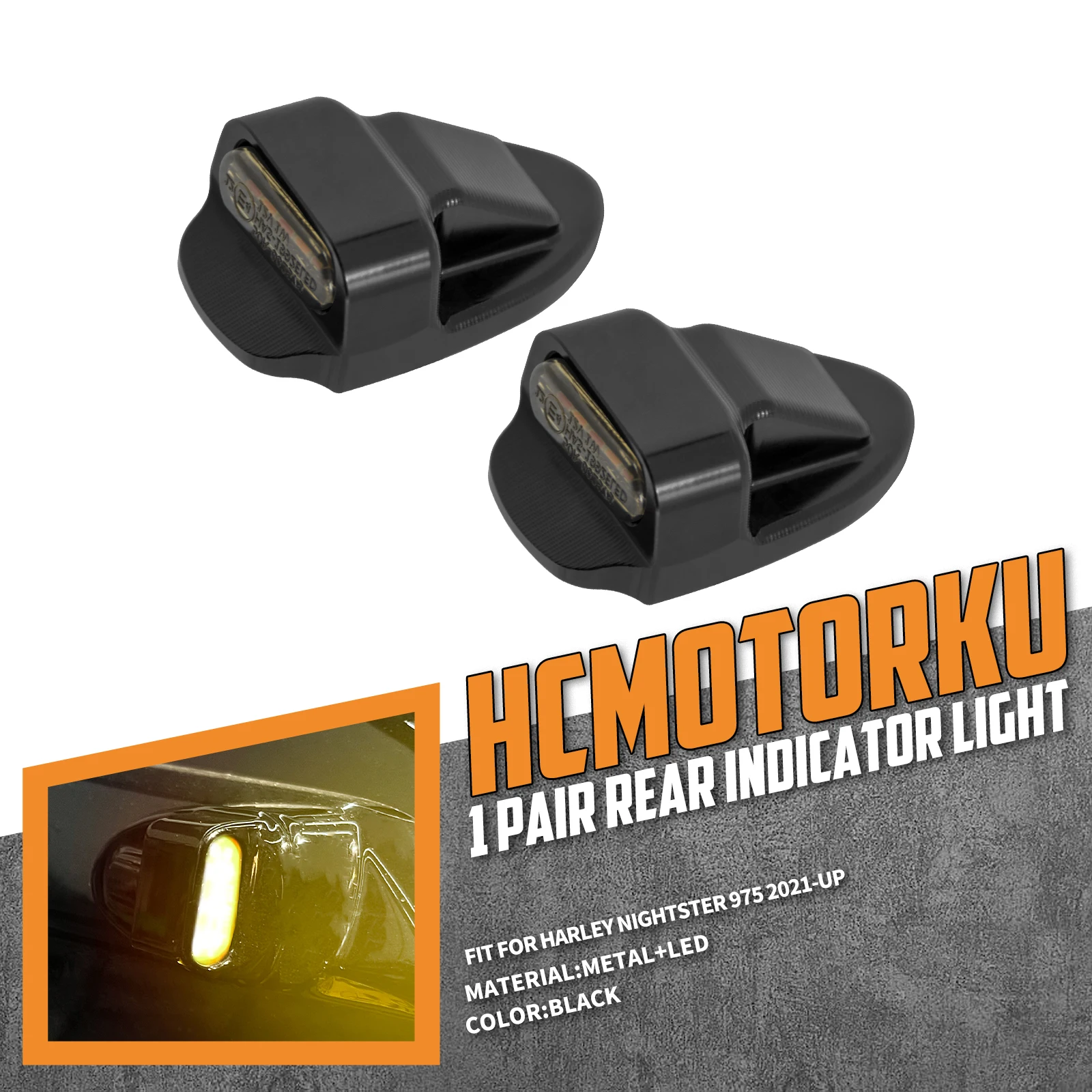 Motorcycle Rear LED Turn Signal Lights for Harley Sportster Nightster ...
