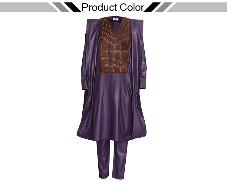 H & D New Design African Dashiki Men Bazin 3 Pieces Suits African ...