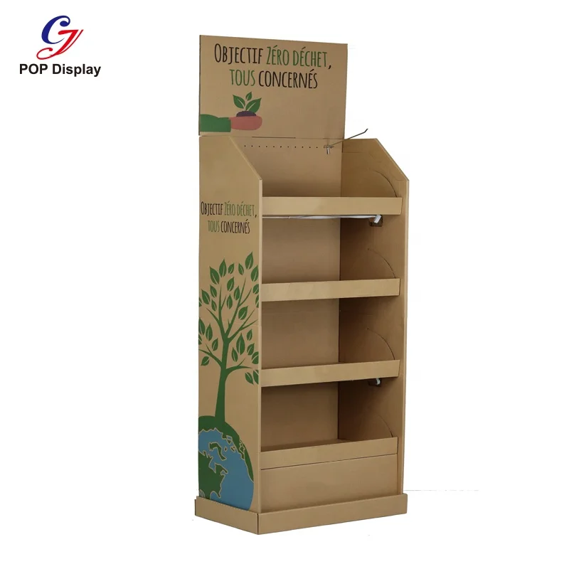 Supplier Customized Template Cardboard Corrugated Floor Display Stand ...