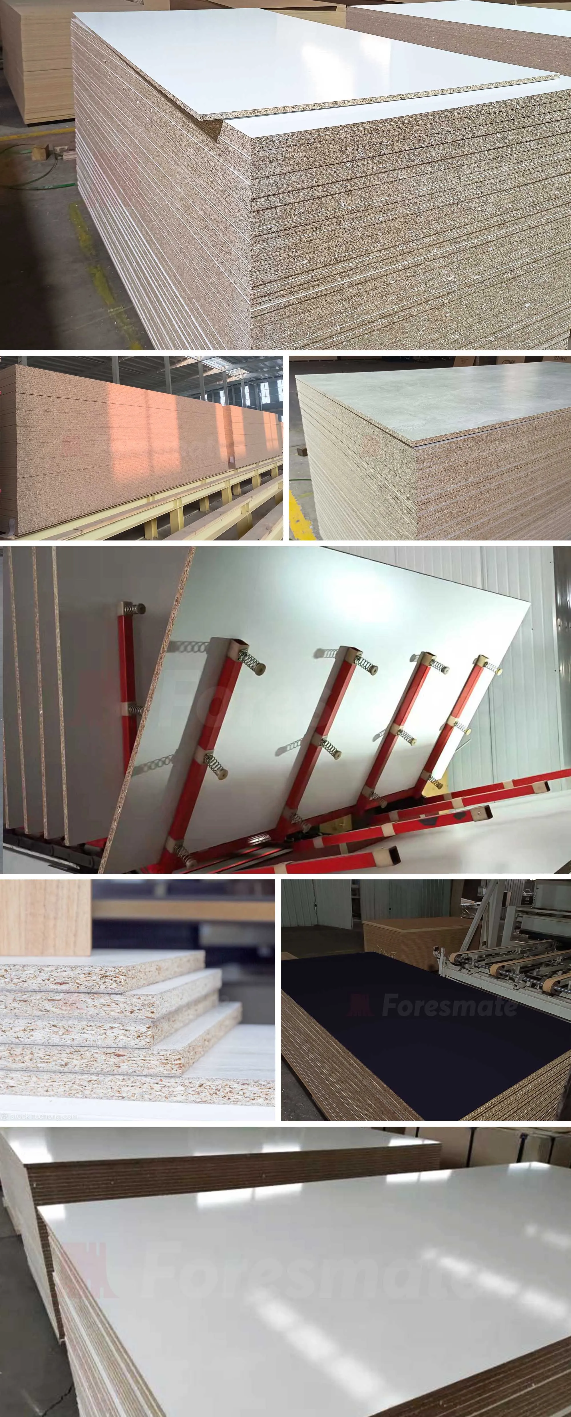 1525x2440mm Melamine Paper Laminated Particle Board Flakeboard ...