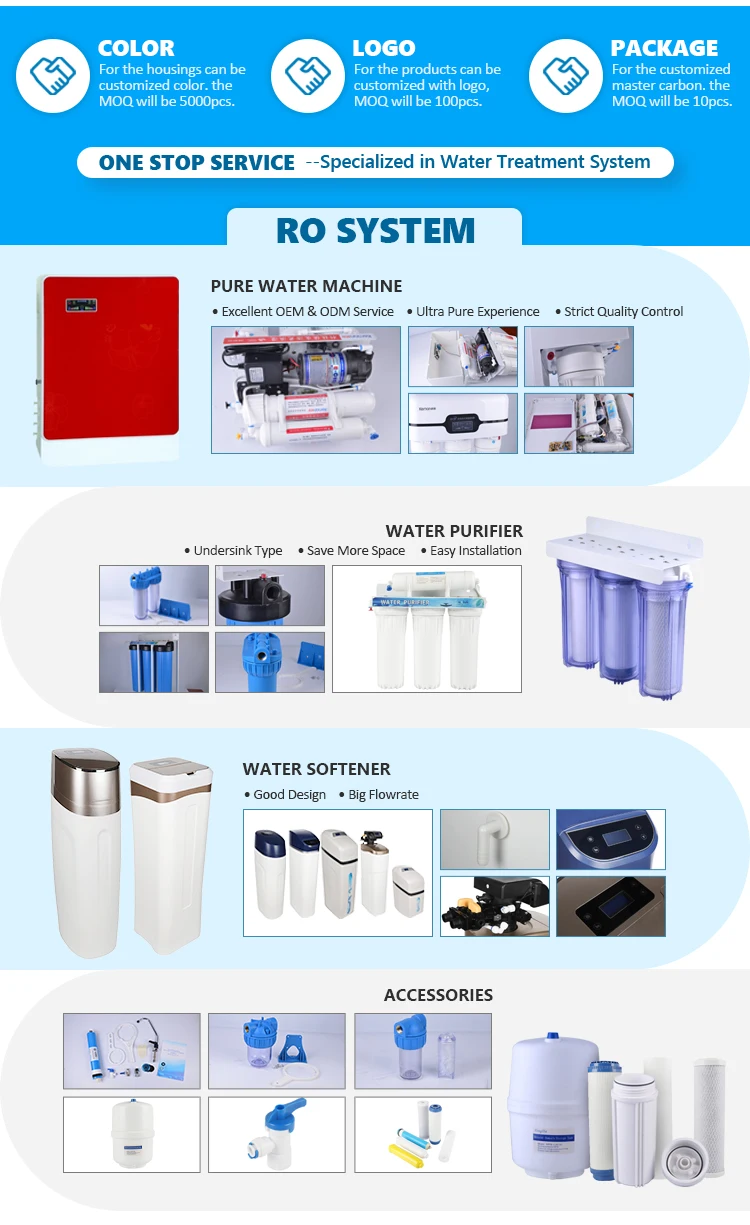 5-8 Stage RO Water Filter System with 3G/4G Pressure Tank