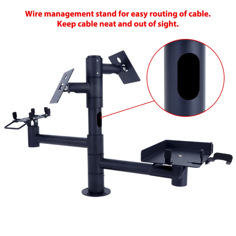 Dual Screen POS Pole Mount - Versatile & Secure Stand
