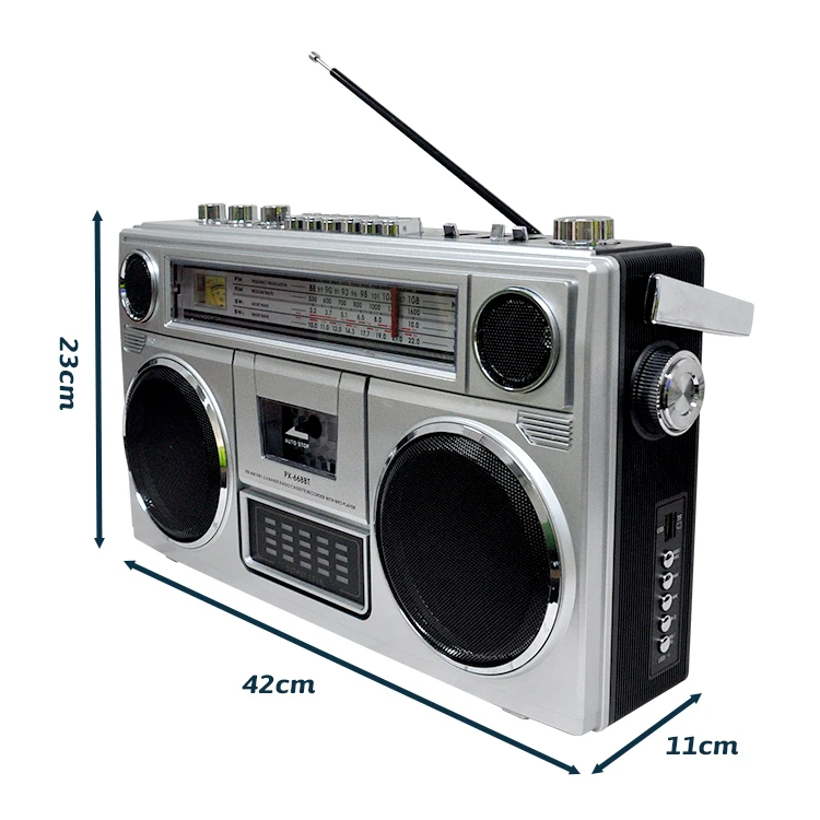 Retro Big Large Boombox AM/FM/SW Radio Tape Recorder & Cassette Player ...