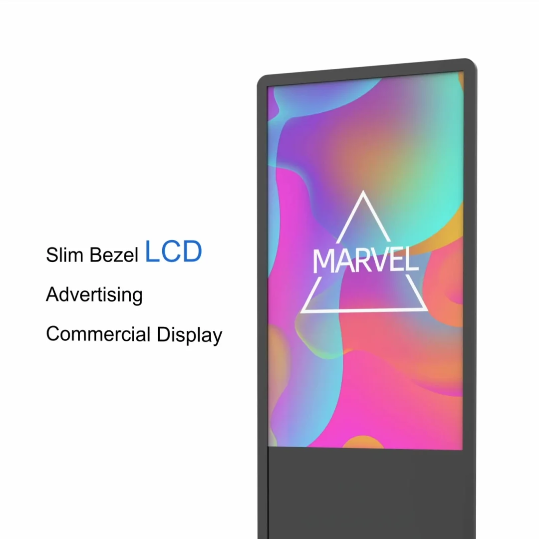 Floor Standing Vertical Touch Screen Kiosk 4k Indoor Advertising Player ...