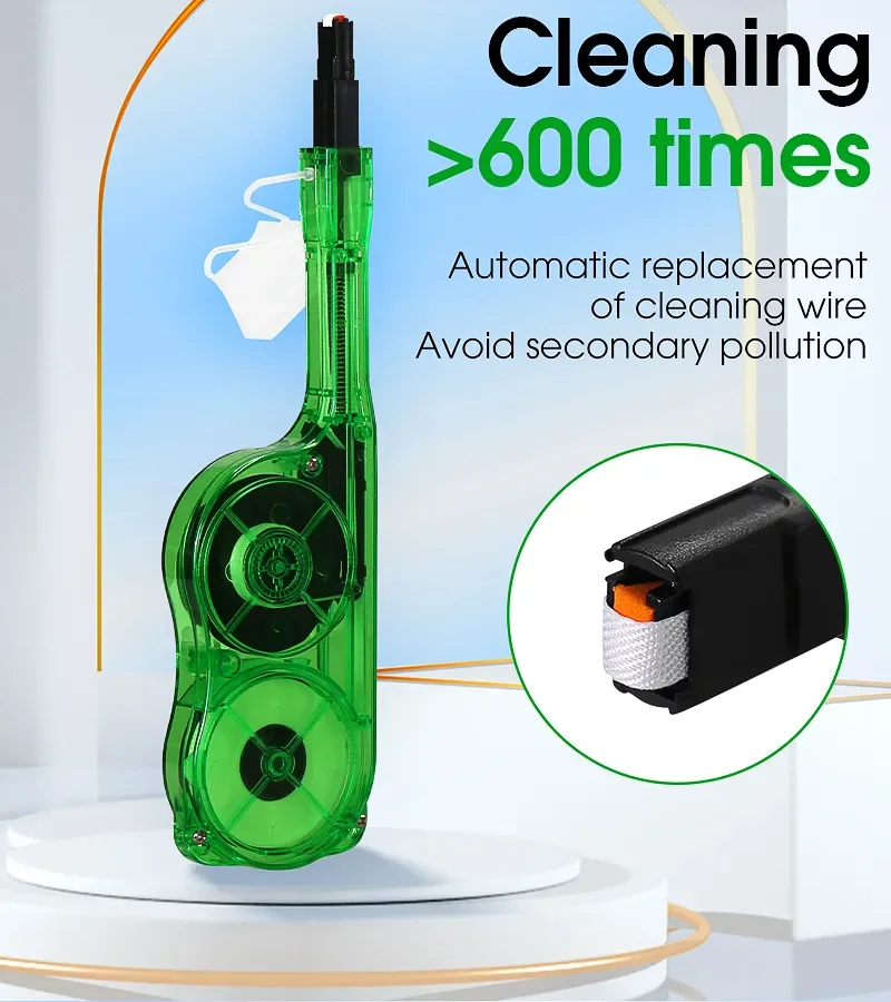 Aua-m600 Optical Fiber Connector Cleaner For Mpo Mtp With 600 Times Fiber Optic Cleaning Tool ...
