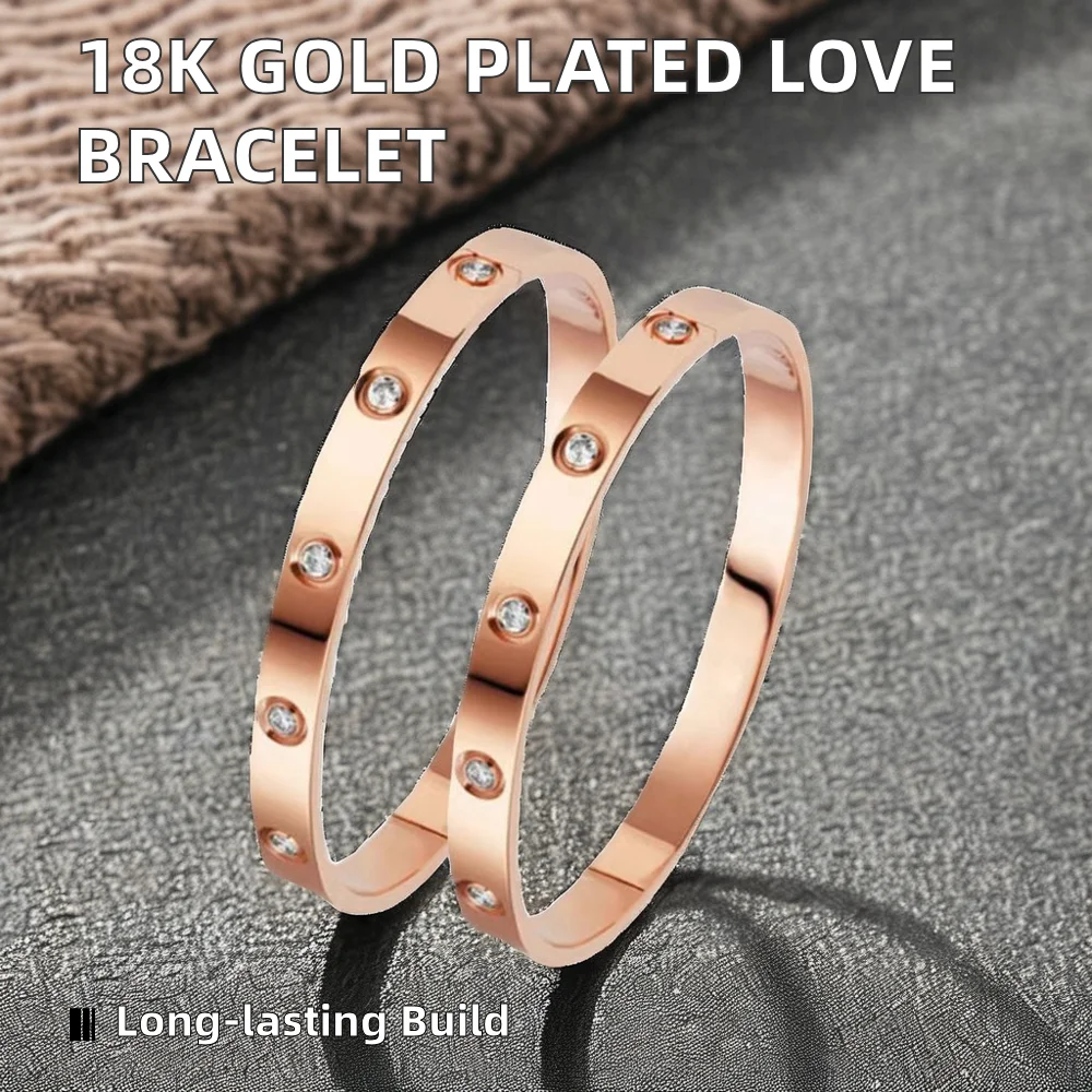 High-Grade Stainless Steel Bracelet for Women Titanium Steel Diamond ...