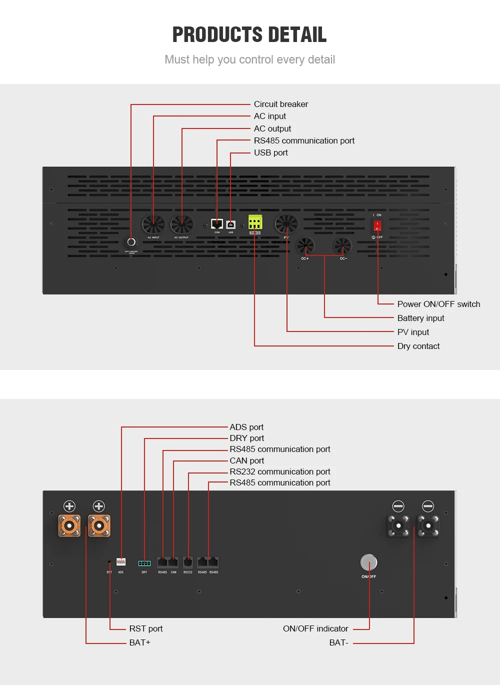 MUST off Grid All in One Energy Storage System - 10kwh
