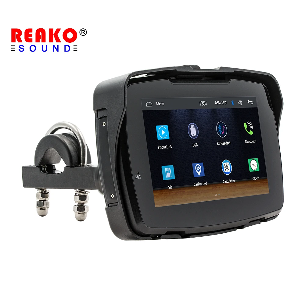 Motorcycle Portable MP5 5 Inch Universal IP65 Waterproof BT Carplay ...