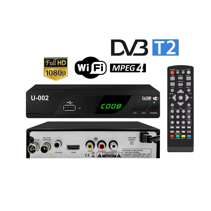 Receptor de satellite Full HD 4K combo u002 dvb-t2 TV BOX antenna decoder FTA Free to Air ...