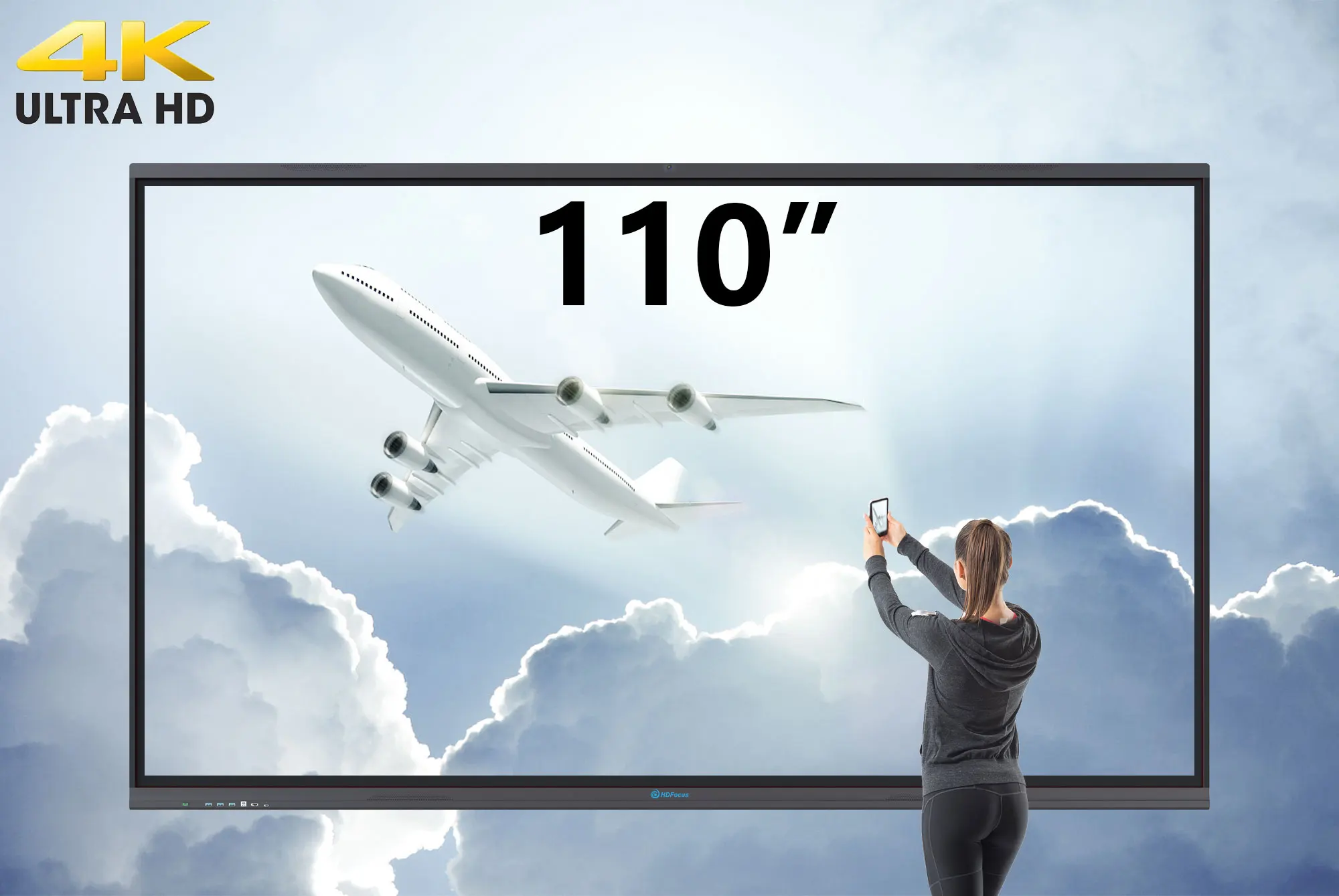 Hdfocus 110 Inch Digital Smart Whiteboard Lcd Touch Screen Interactive ...