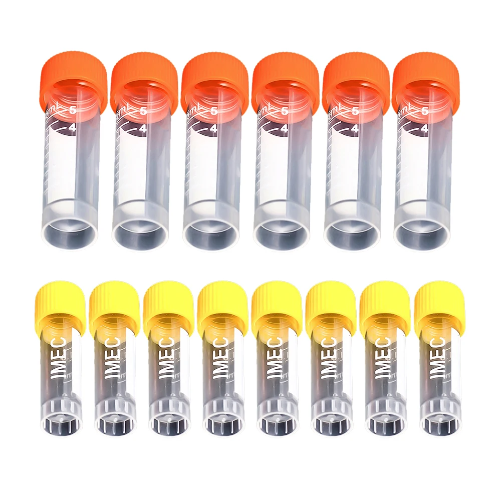 White Plastic Graduated Vial Storage Container Cryo Tube 1.8ml Cryovial 2ml With Screw Cap - Buy ...