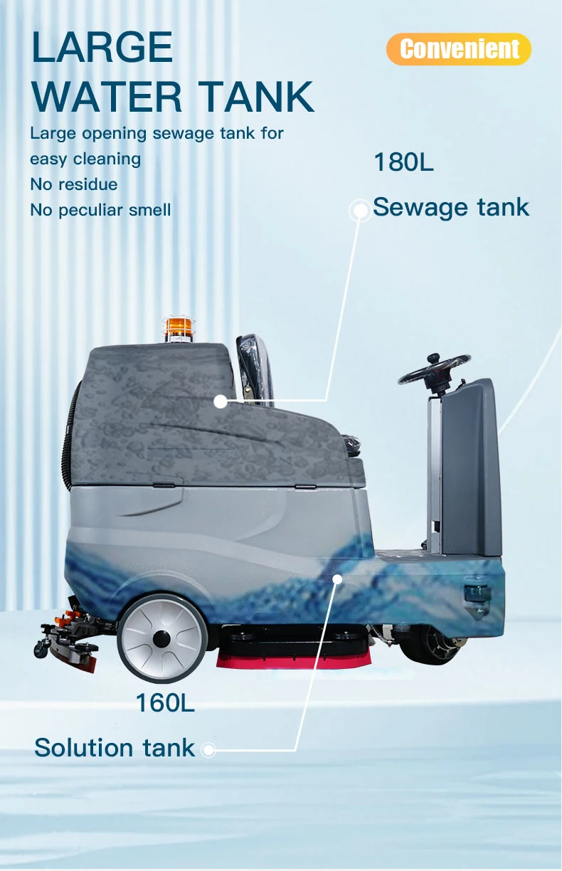 A860 Industrial Ride On Floor Sweeper Automatic Cleaning Machine Electric Floor Scrubber With ...