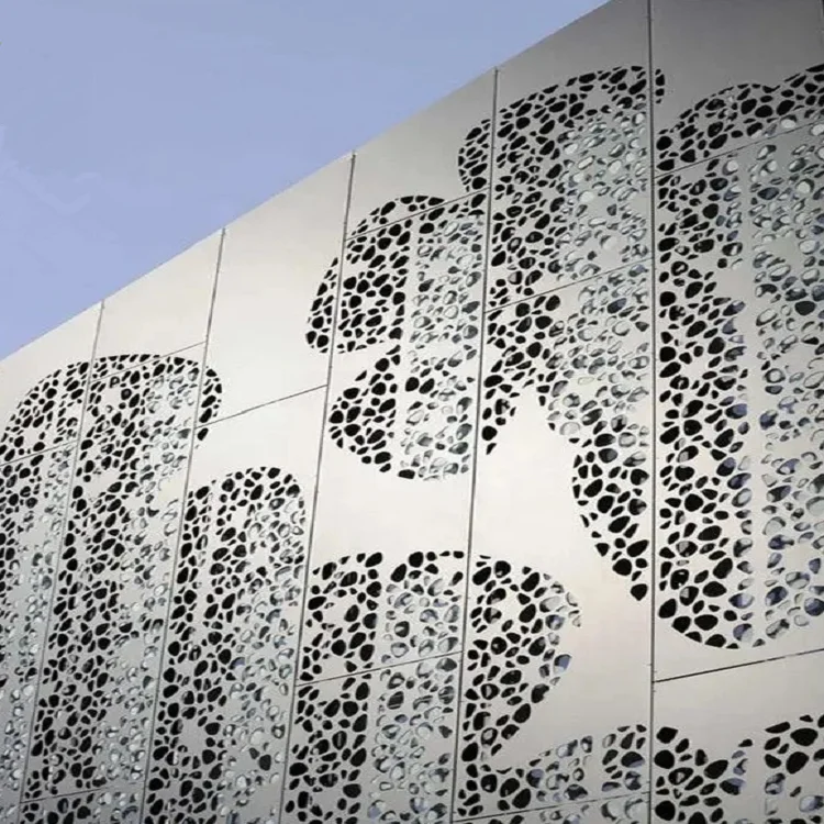 Decorative Metal Panel Carved Aluminum Cladding Sheet Facade Perforated ...