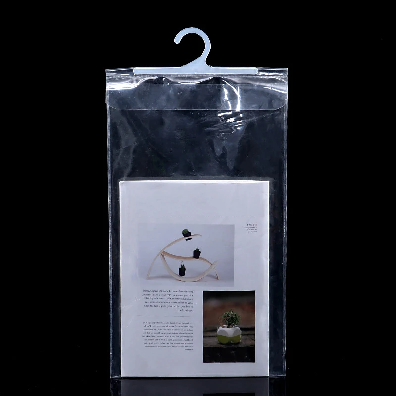 Transparent Clear Pvc Plastic Bag With Hook Hanging And Button Closure ...