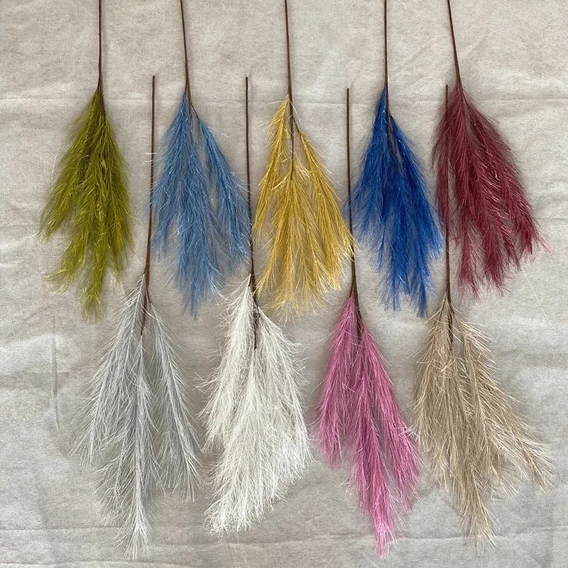 10 Forks Color Gold Feather Reed - Fake Feathers for Decor