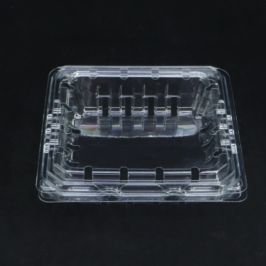 Disposable Clear Hinged Plastic Pet Container Lids Tray for Candy Cake ...