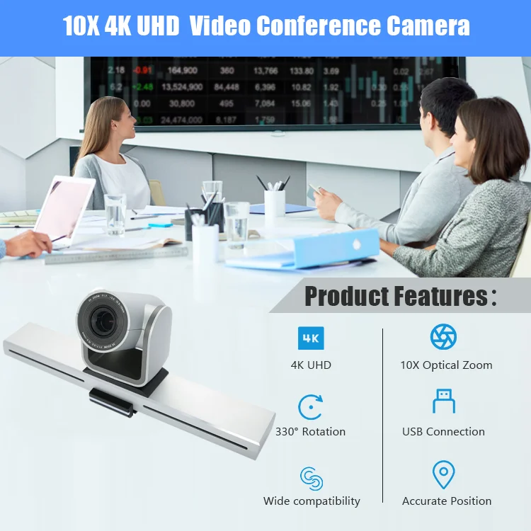 Professional 4k Video Conference System Ptz Camera All In One With 360 ...