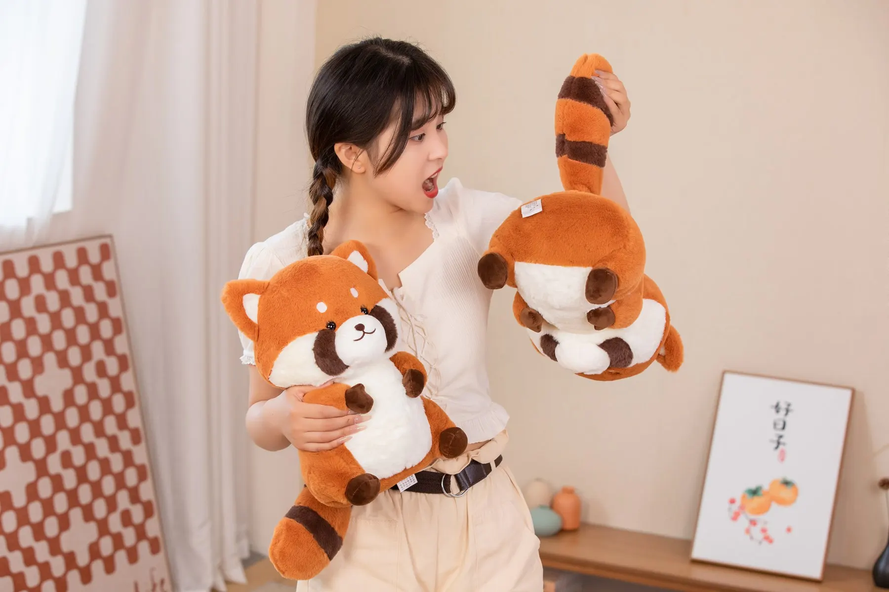 Kawaii Plush Toys Raccoon Red Panda Toy For Kids Gifts Cute Little ...