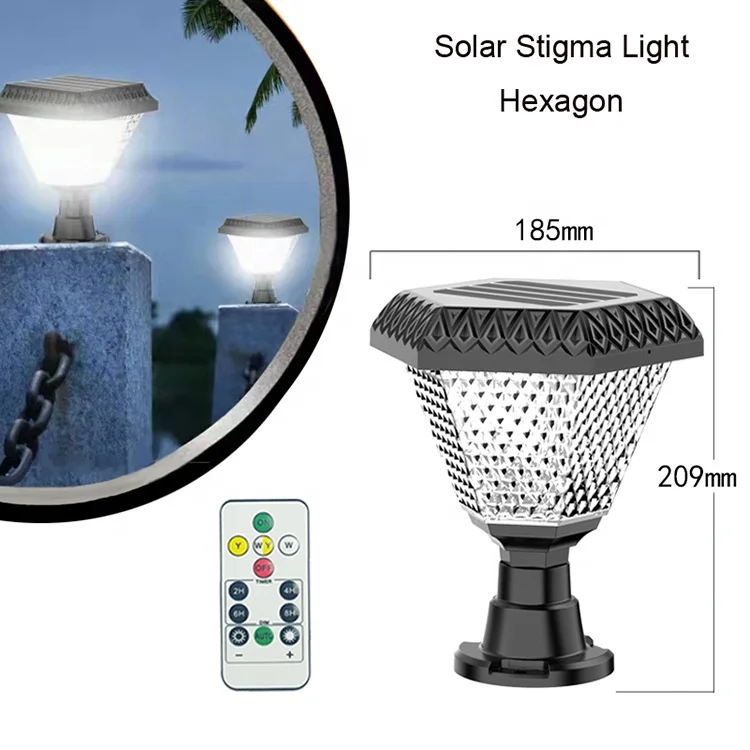 Solar Led Pillar Light Outdoor Waterproof Solar Pillar Lamp Garden Gate ...