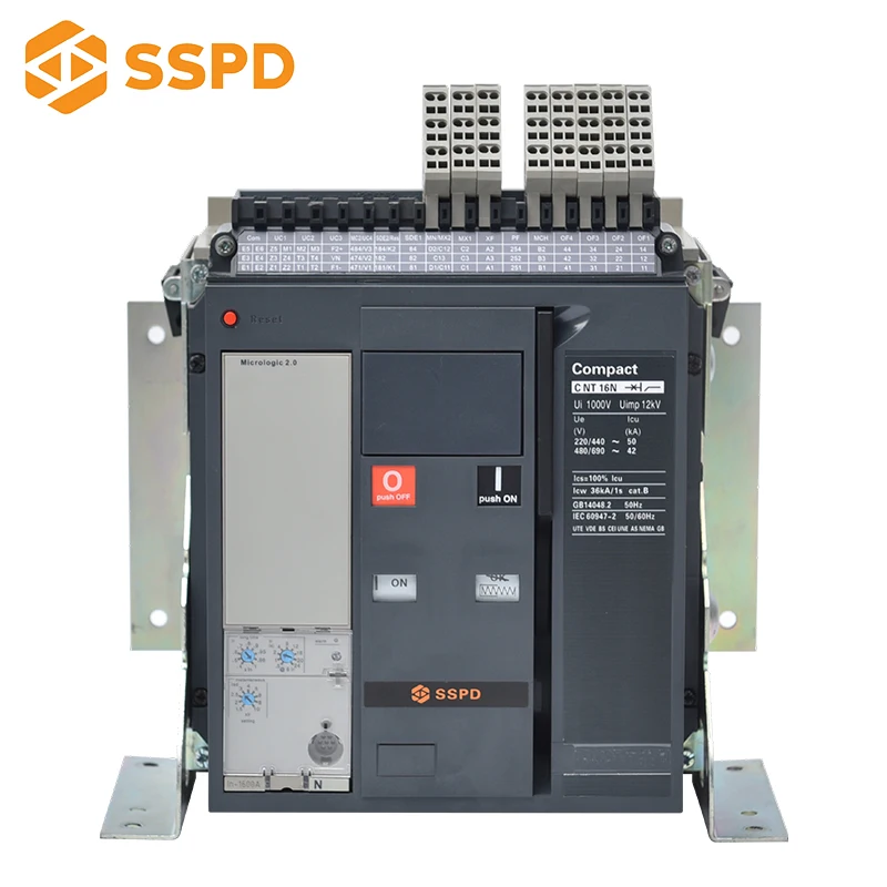 High Quality CNT Circuit Breaker of ACB 1600A 3P Fixed Type Nt16h1