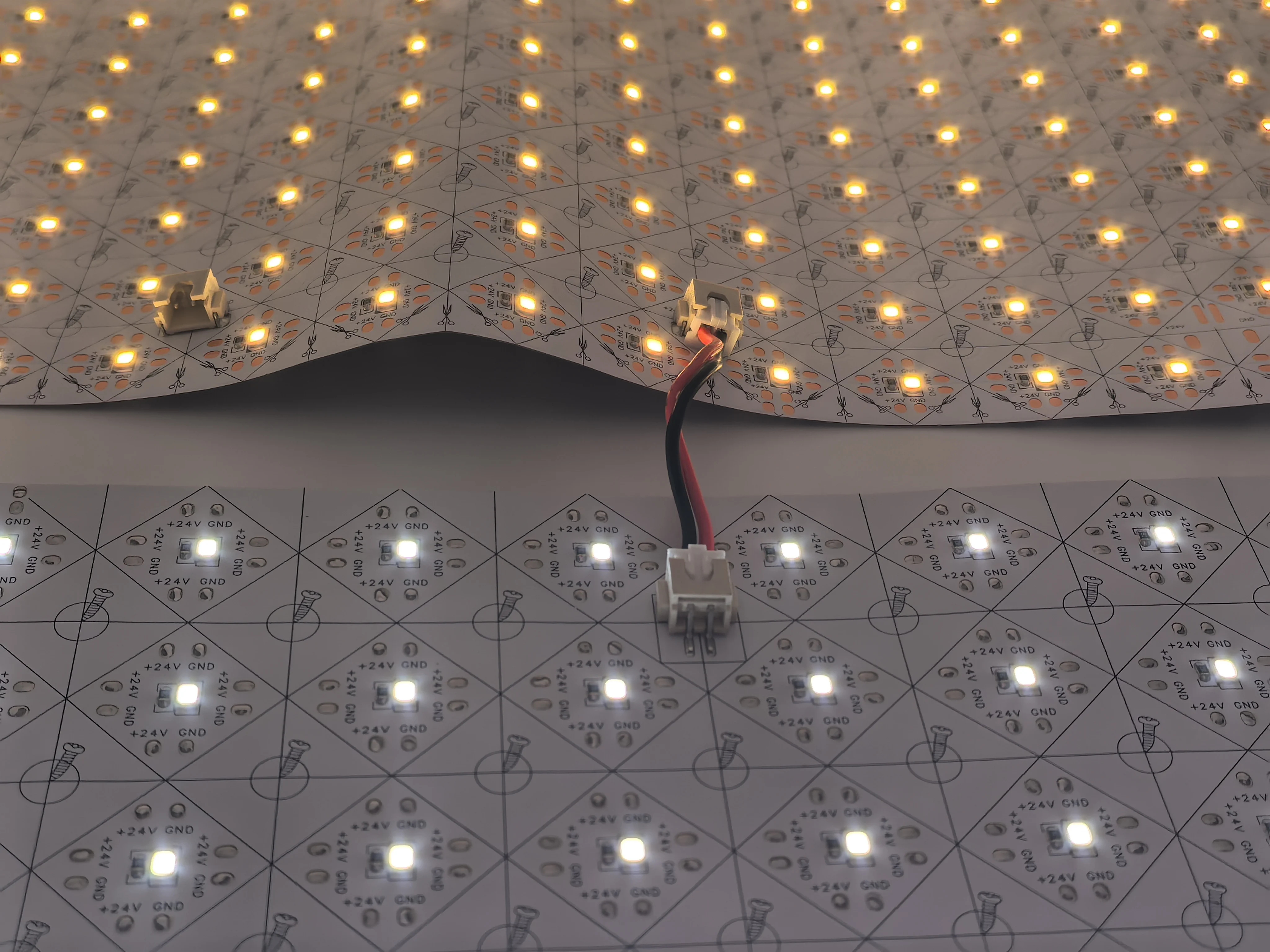 Flexible LED Light Sheets DC24V Warm White Cold White LED Panel Sheet ...