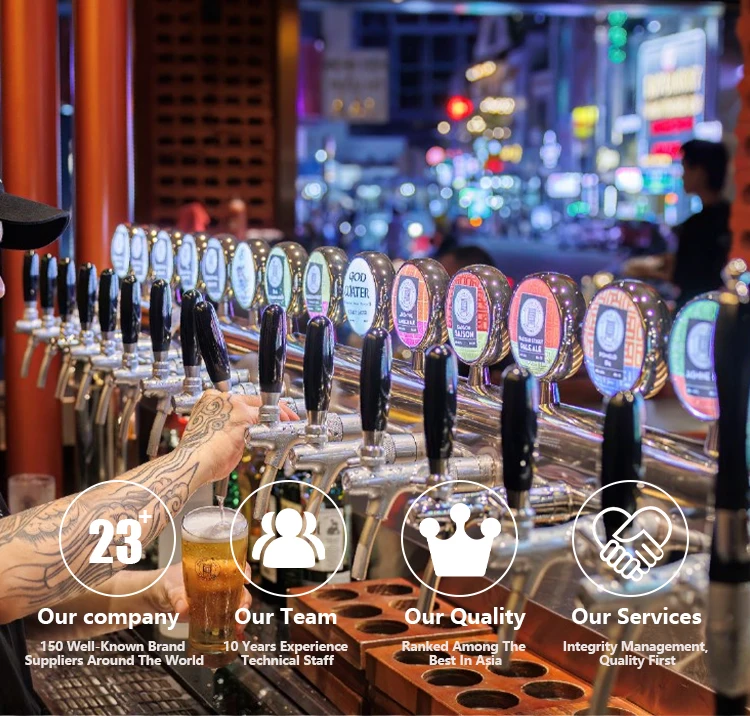 Fuyong Cocktail Party Kegerator Beer Dispenser Dual Cooling Draft Beer ...