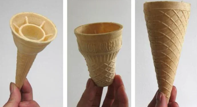 4-head Egg Holder Electromechanical Cone Making Equipment Dairy Sweet ...