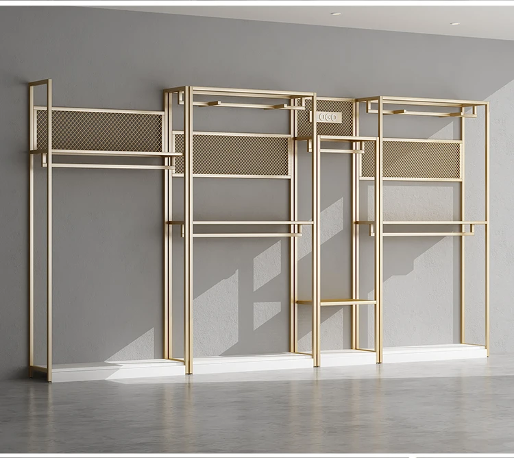 Clothing Store Display Rack Metal Clothes Stand Standing Garment ...