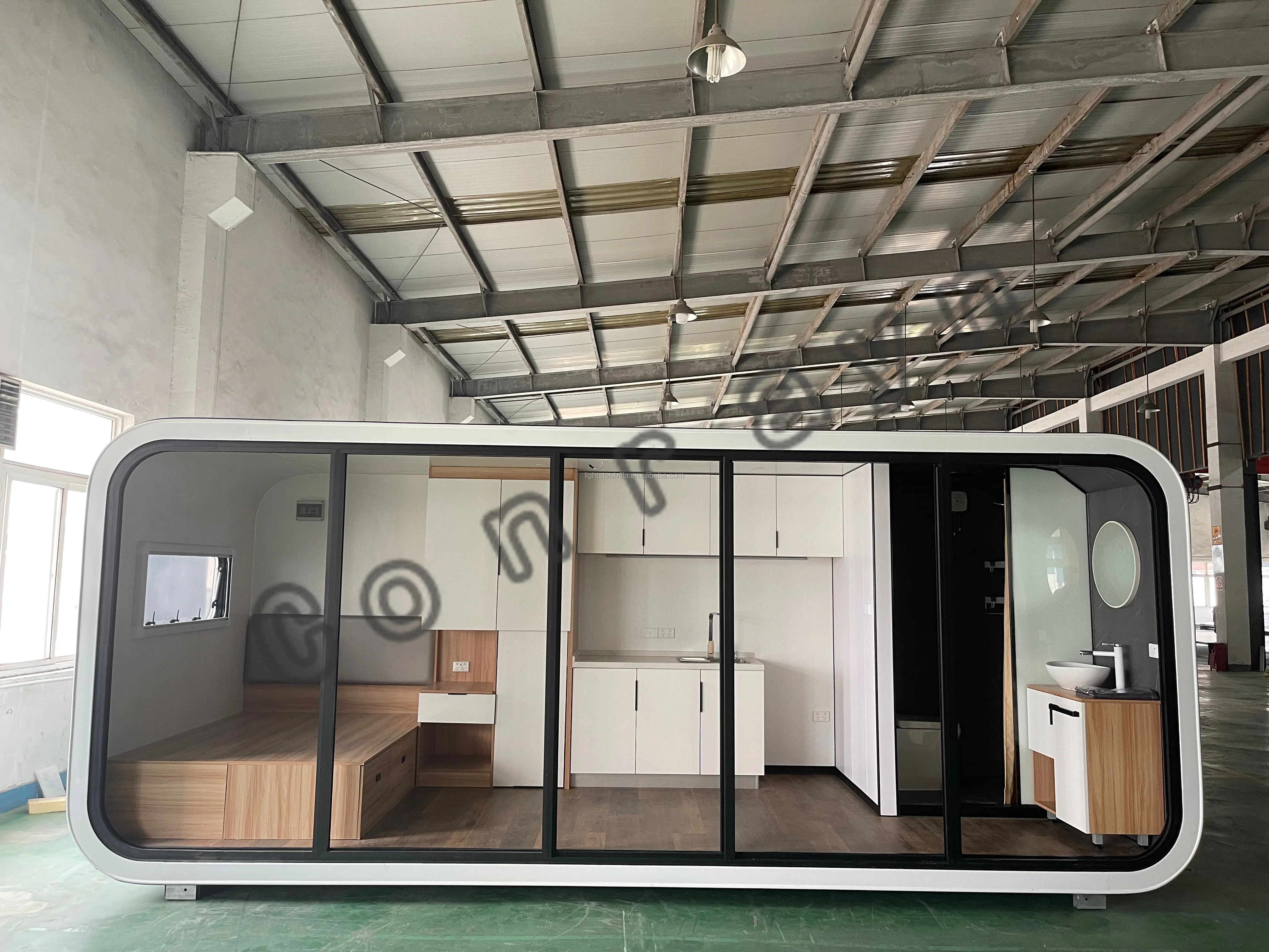 Soundproof Granny Houses Glamping Houses Prefab Tiny House White apple ...